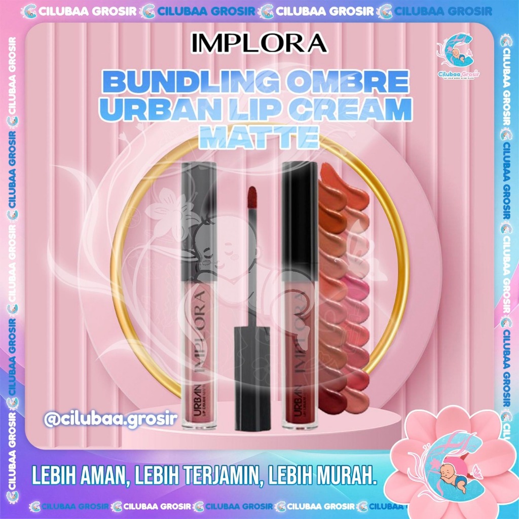 Jual OMBRE IMPLORA Urban Matte long lasting lipcream || Paket Bundling ...