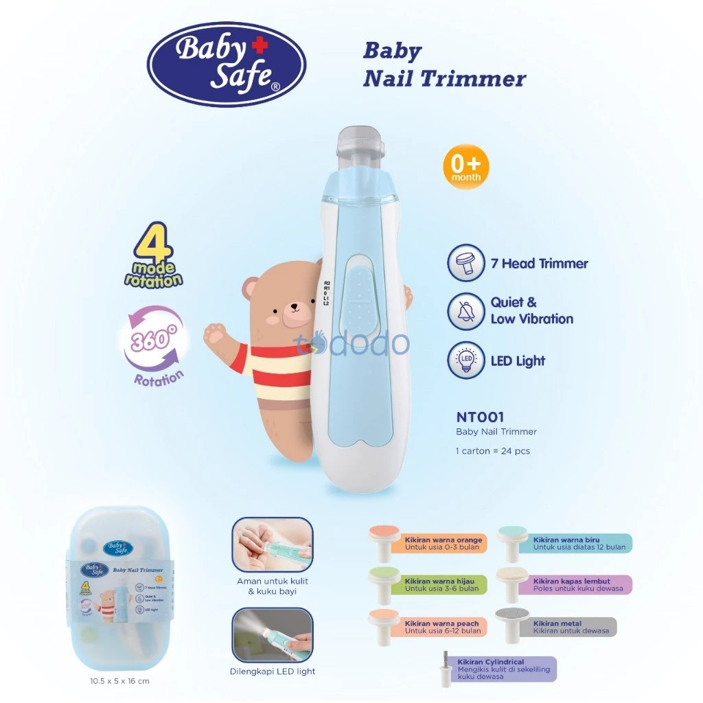 Jual Baby Safe Baby Nail Trimmer NT001 / Kikiran Kuku Bayi / Penghalus ...