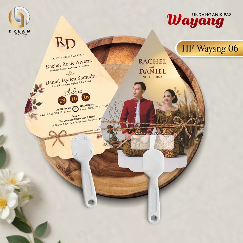 Jual Undangan Pernikahan Custoom Unik | Undangan Kipas Wayang Kekinian ...