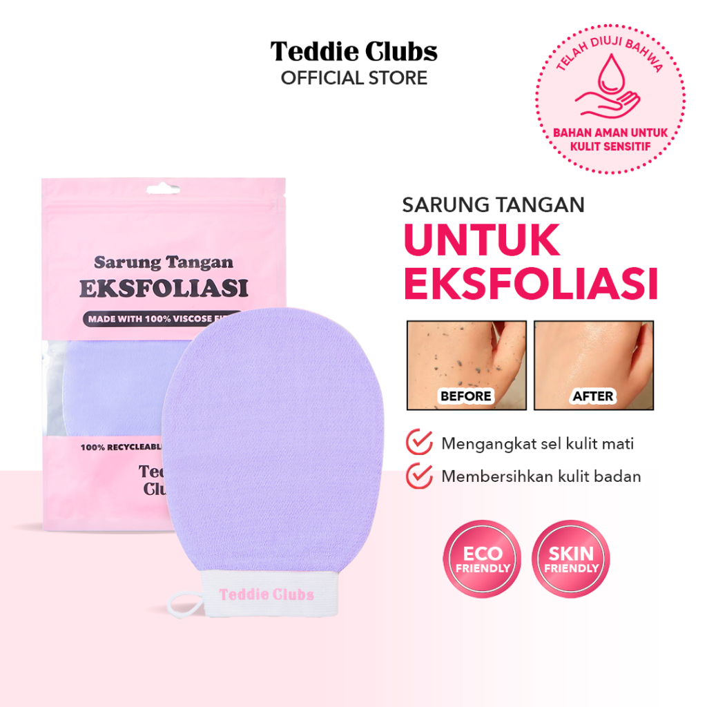 Jual Teddy Clubs Exfoliating Gloves | Eksfoliasi Sarung Tangan | Scrub ...