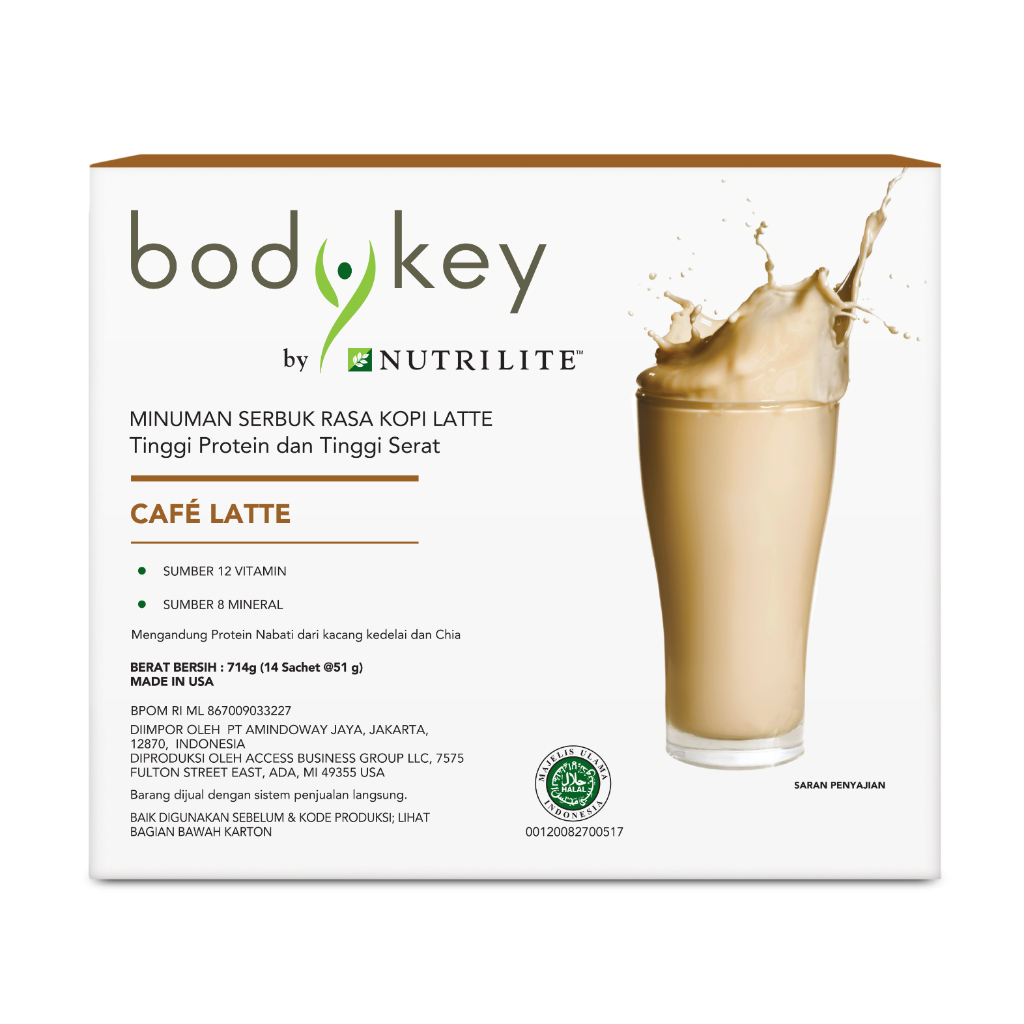 Jual Nutrilite Bodykey Cafe Latte Amway Original exp 2026 | Shopee ...