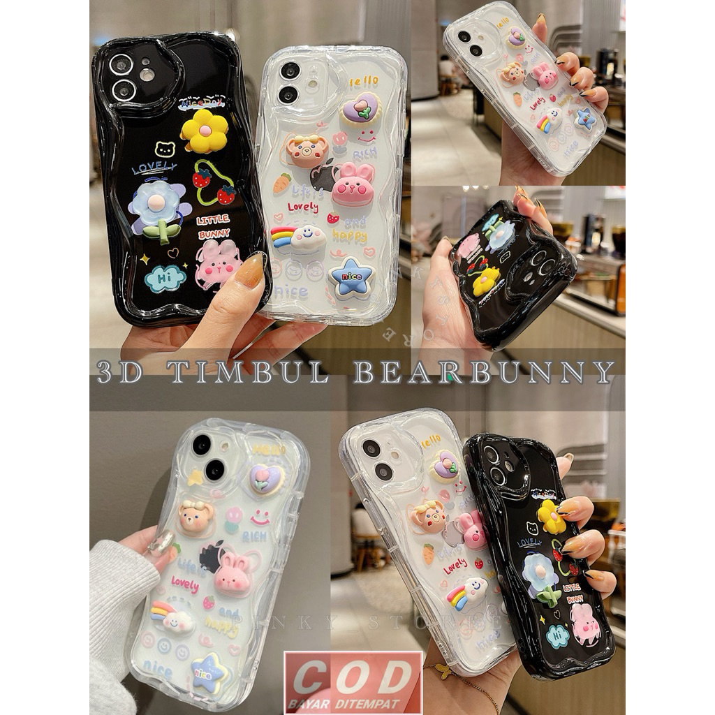 Jual CASING WAVE BEAR BUNNY CUTE FOR SAMSUNG A07 A17 A16 A06 A55 A35 ...