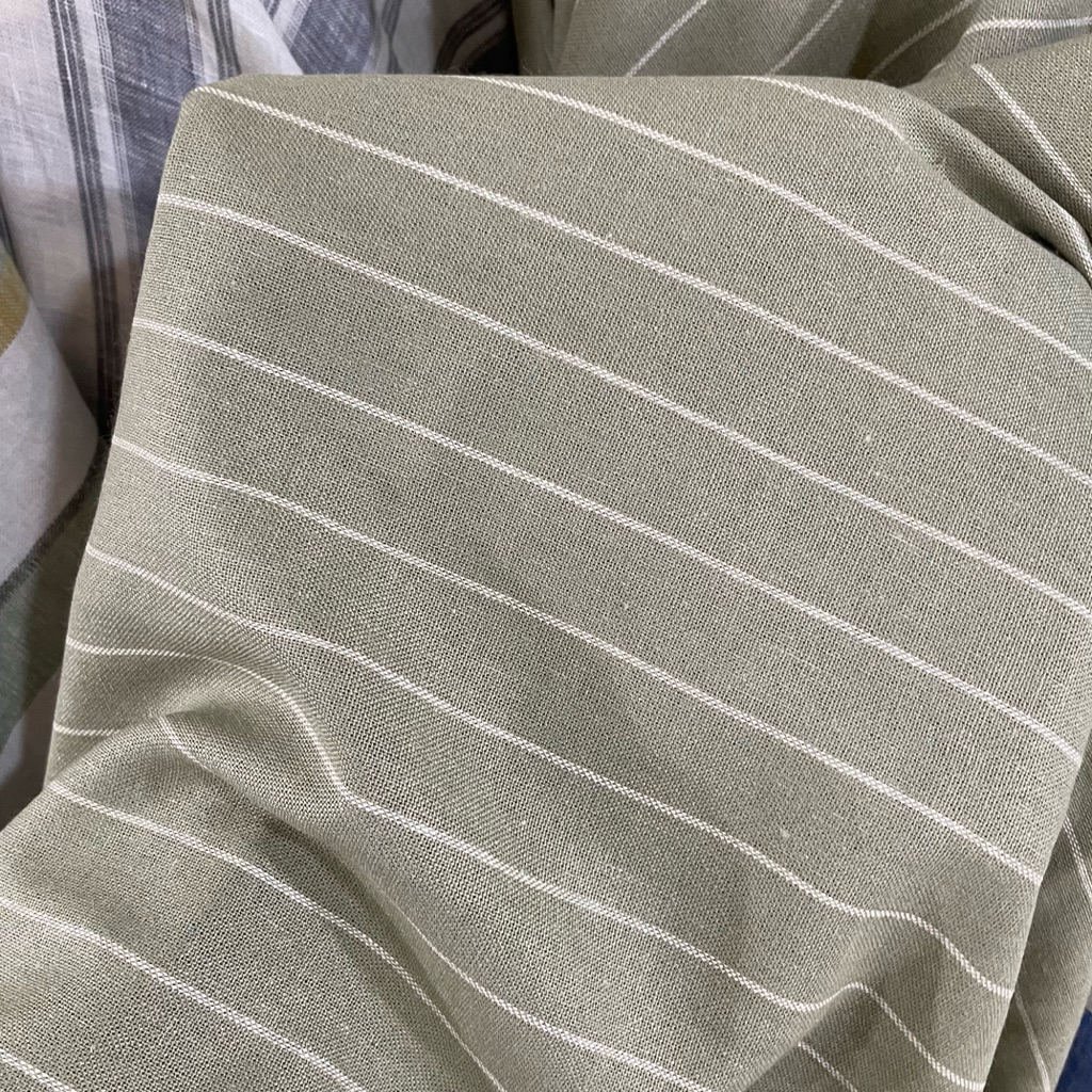 Jual kain katun linen - kain katun linen motif salur - kain katun linen ...