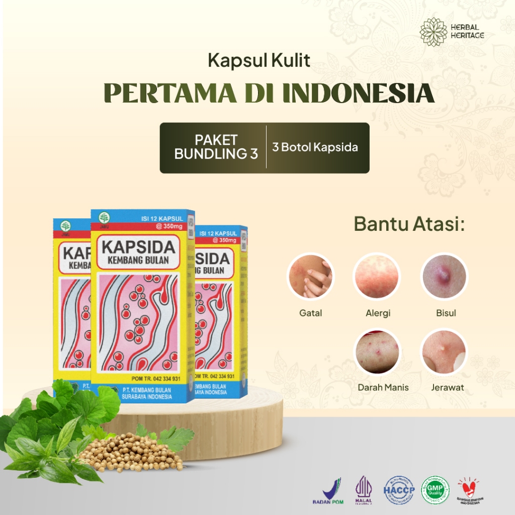 Jual KAPSIDA Bundling 3 - Membantu Meredakan Jerawat, Gatal, Alergi ...