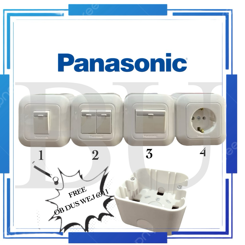 Jual SAKLAR STOP KONTAK OB PANASONIC saklar kecil / seri / besar / stop ...