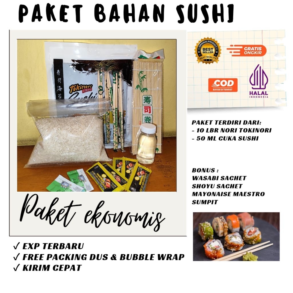 Jual Paket SUSHI AT HOME – DIY sushi roll-Paket bahan sushi ekonomis ...