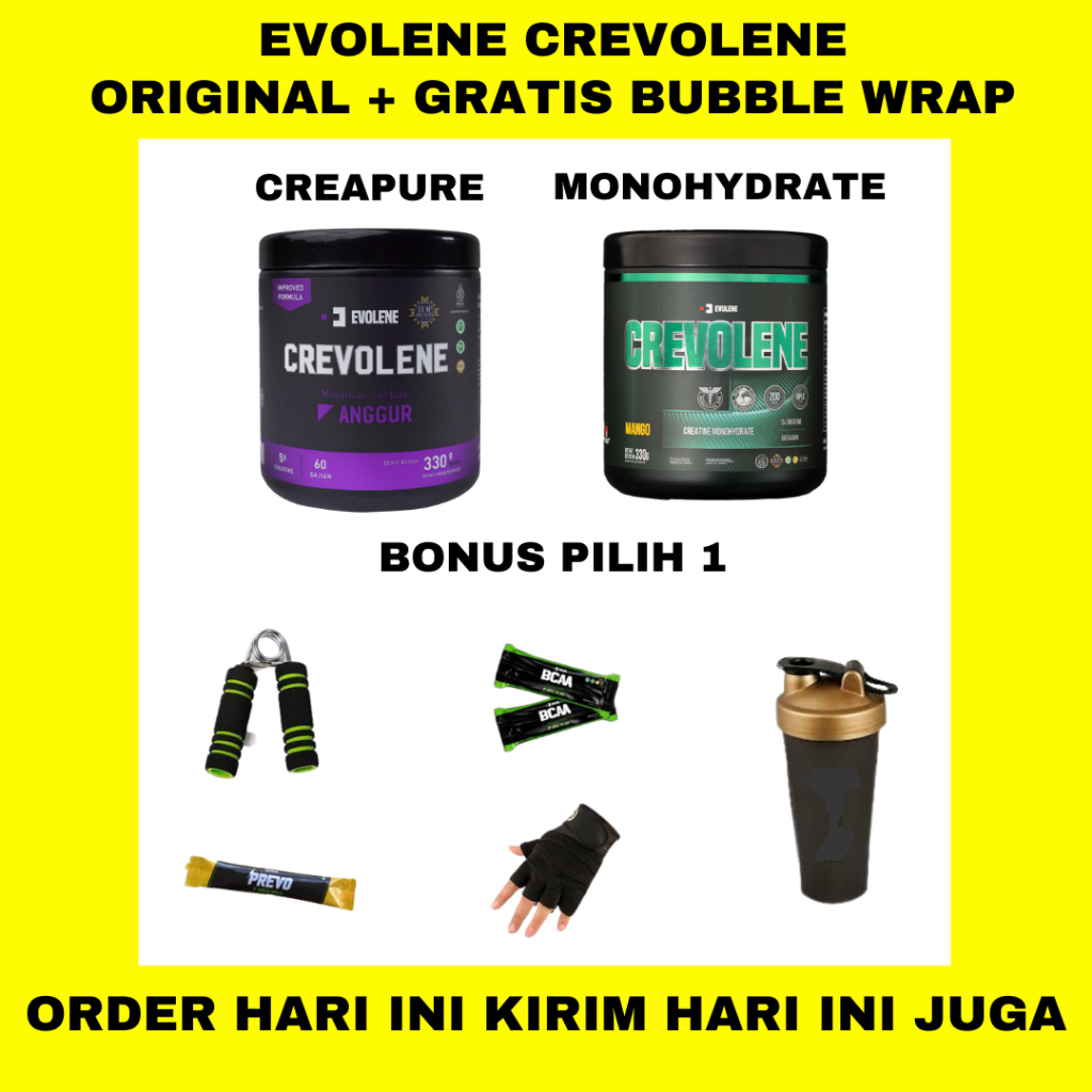 Jual Crevolene Creatine Evolene Creapure Rasa Anggur & Unflavored 30 ...