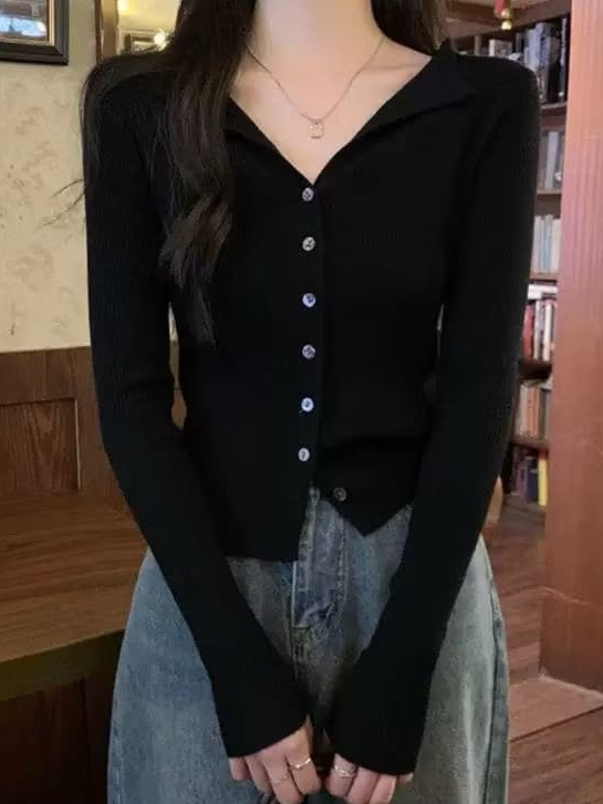 Jual Hv Aroana Baju Atasan Wanita Cardigan Korea Top Slim Fit Long sleeve | Shopee Indonesia