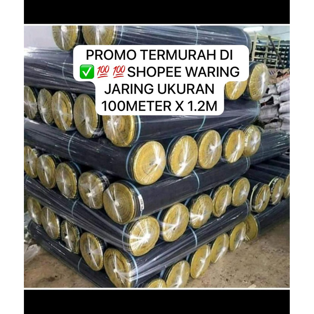 Jual PROMO TERMURAH waring jaring size/ukuran 100m x 1.2m cocok untuk ...