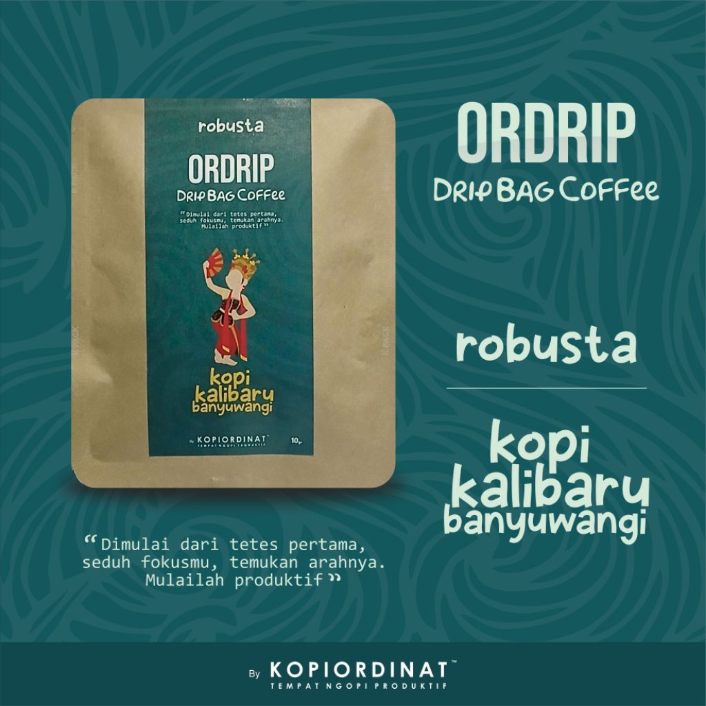 Jual Kopi Drip Bag Ordrip - Kopi Sachet Robusta Kalibaru Banyuwangu | Shopee Indonesia