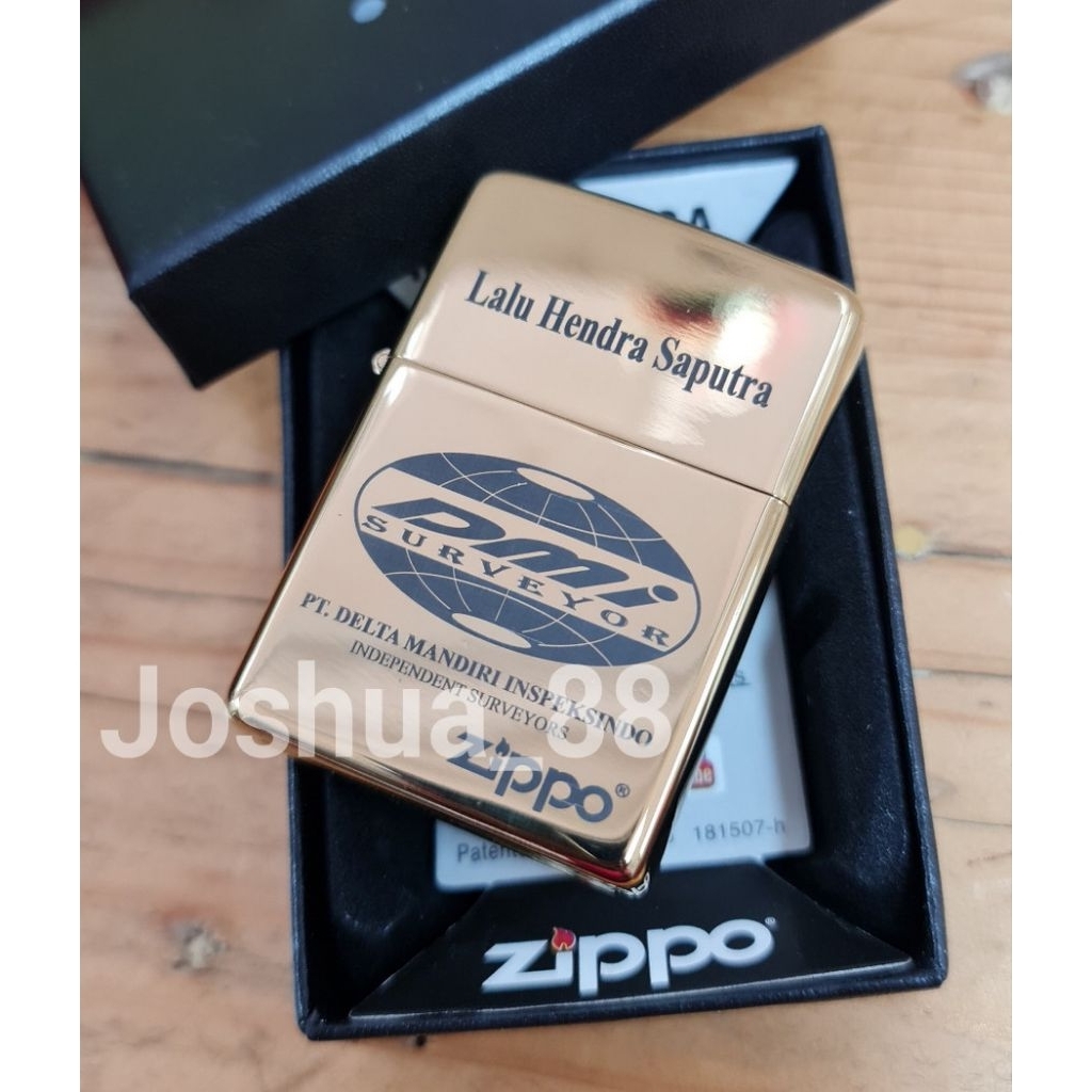 Jual Zippo Custom Korek Api Ukir Logo PT Delta Mandiri Gold Bisa Ukir ...
