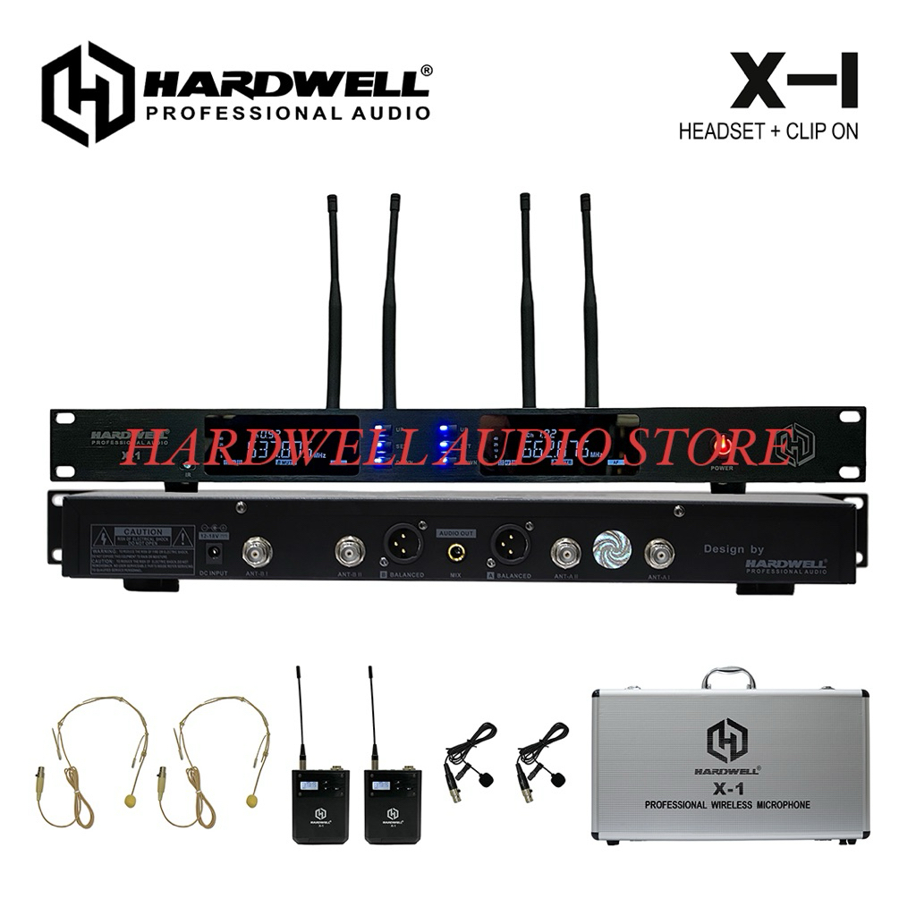 Jual Mic Wireless Clip On Dan Headset Hardwell X1 / X 1 Original ...