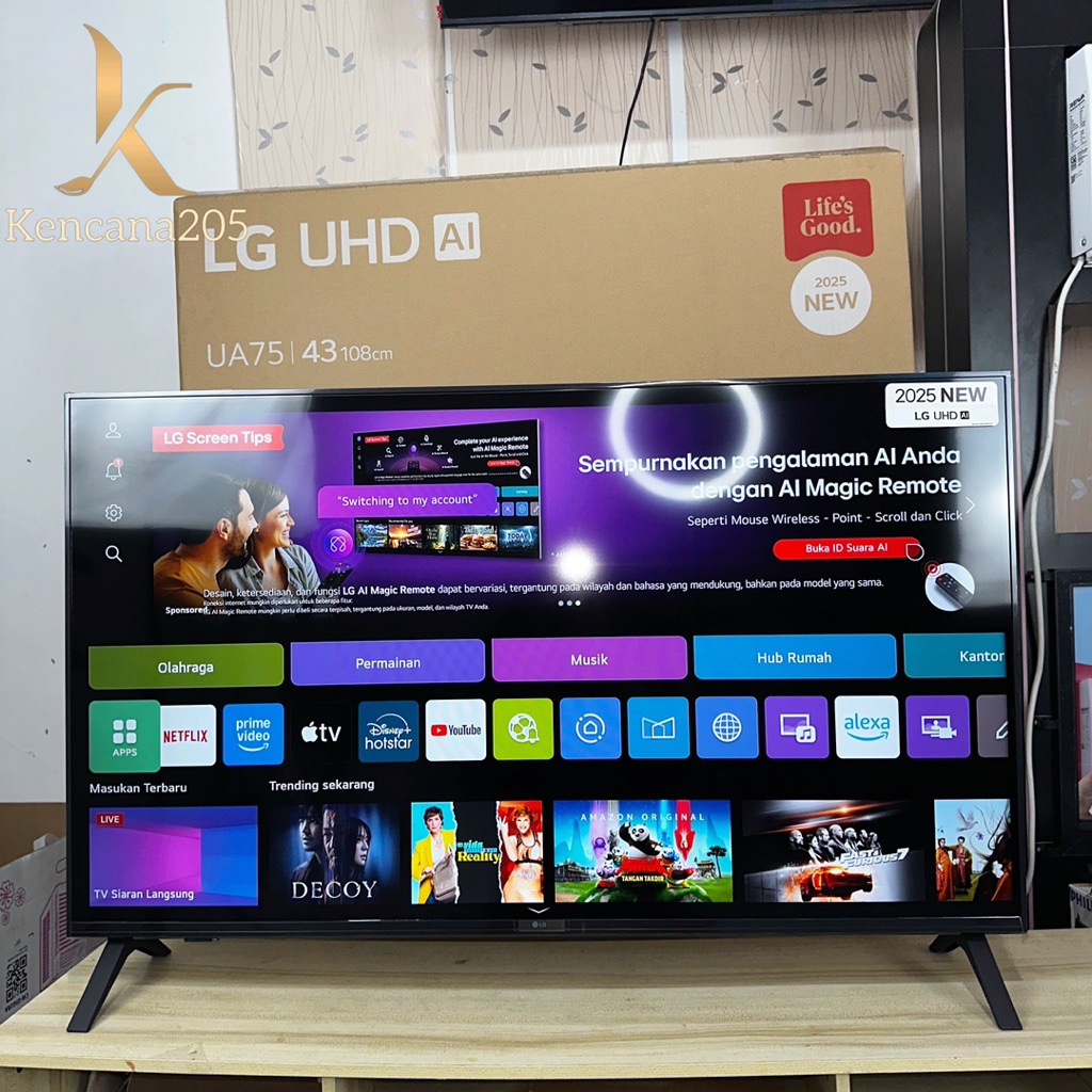 Jual TV LG SMART WEB OS UHD 4K AI 43UA7500 PSA UA75 4K 43 INCH ...