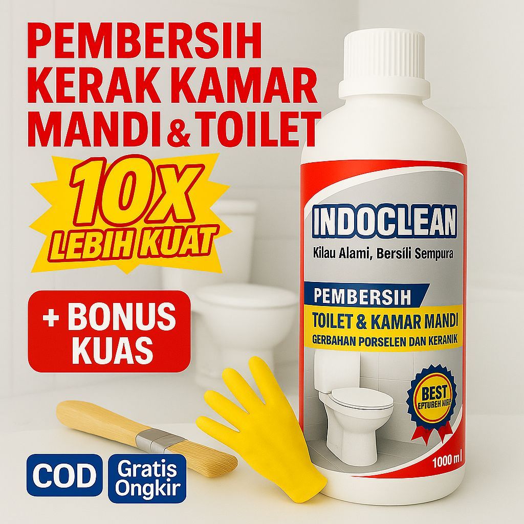 Jual Pembersih Kerak Kamar Mandi Toilet Indoclean Kuning Extra Kuat ...