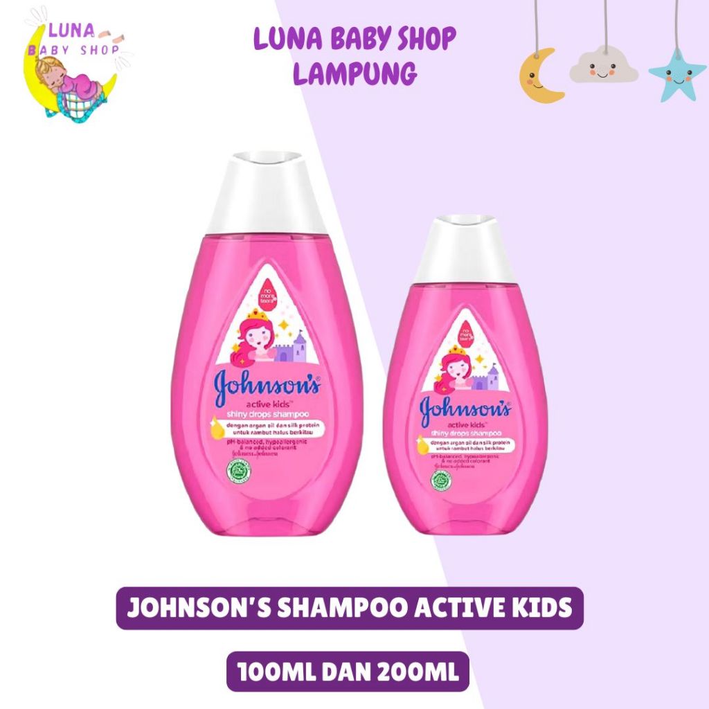 Jual Johnson's Shiny Drops Shampoo/Shampoo Active Kids 100ml dan 200ml ...