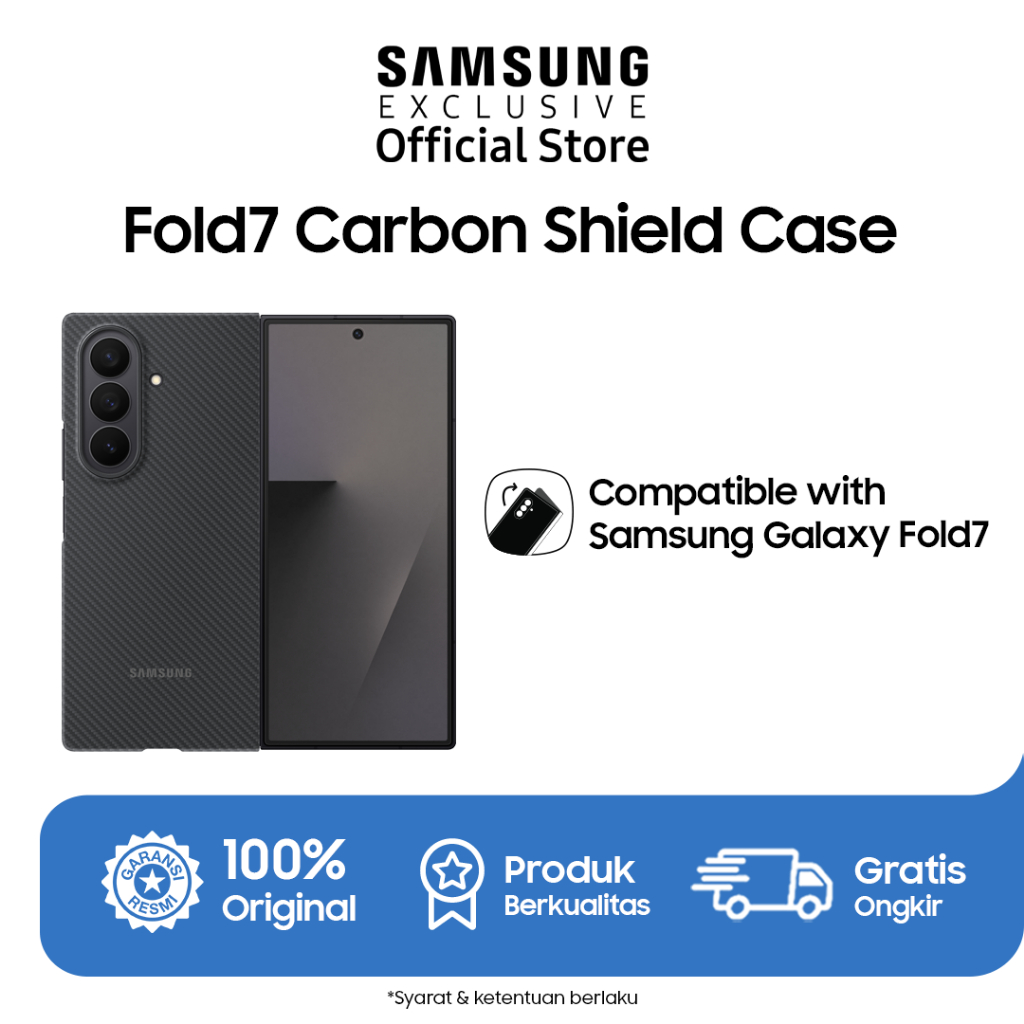 Jual Samsung Galaxy Z Fold7 Carbon Shield Case - Black | Shopee Indonesia