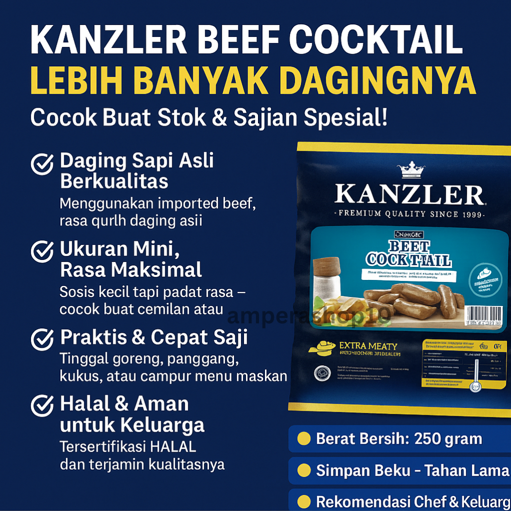 Jual Beef Cocktail Kanzler Sosis sapi kanzler Sosis mini Kanzler Sosis ...