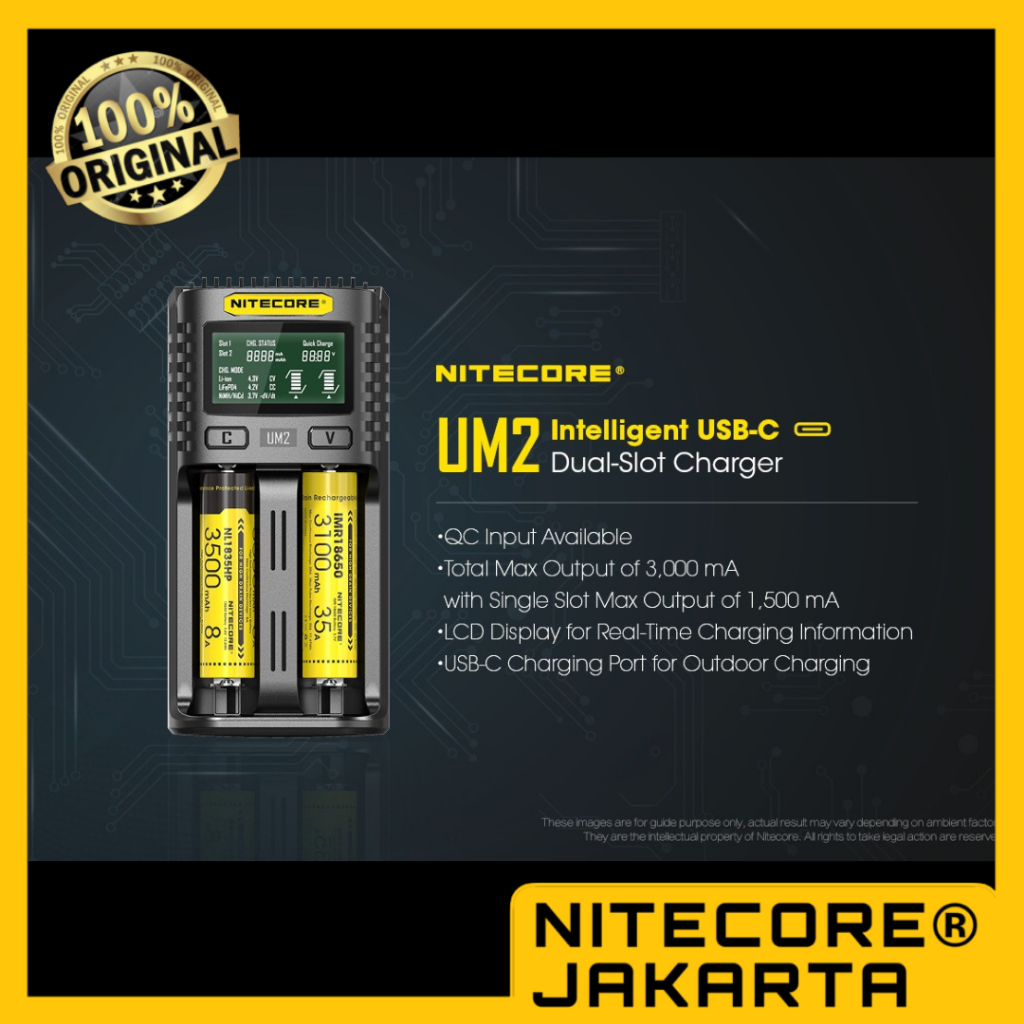 Jual Nitecore UM2 Intelligent USB-C Dual-Slot Changer | Shopee Indonesia