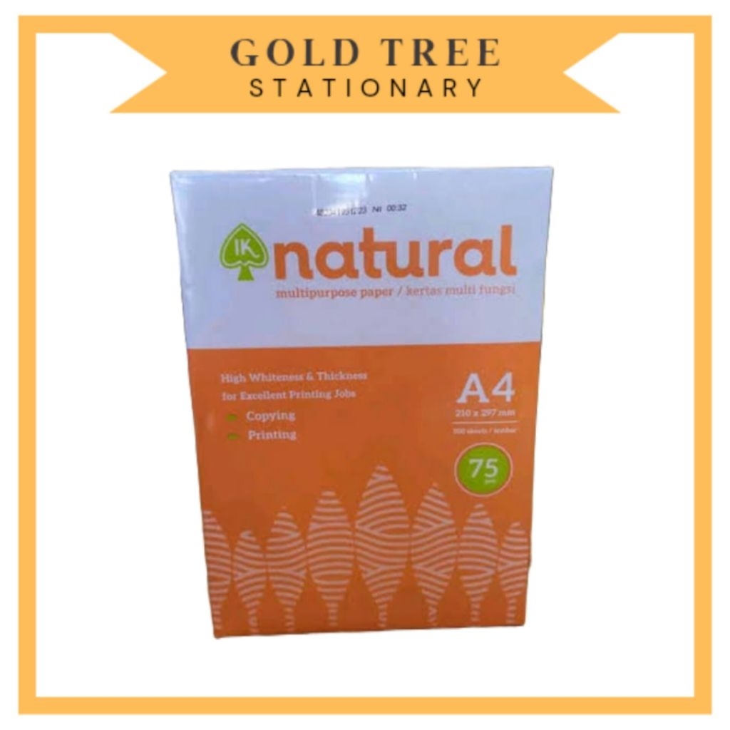 Jual Gold Tree - Kertas HVS A4 Natural 75gsm RIM | Shopee Indonesia