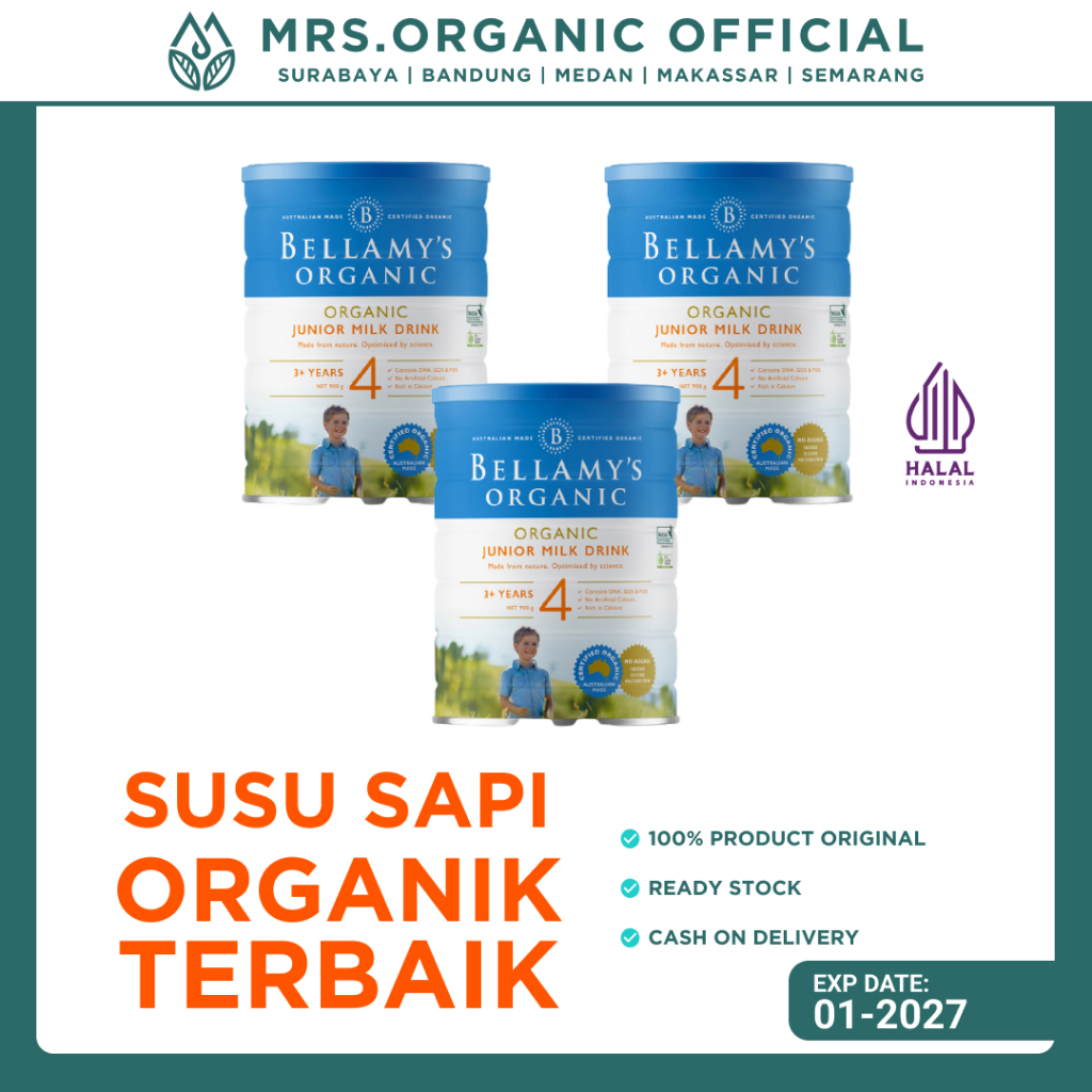 Jual Susu Formula Anak Organik Bellamys Bellamy Organic STEP 4 JUNIOR ...