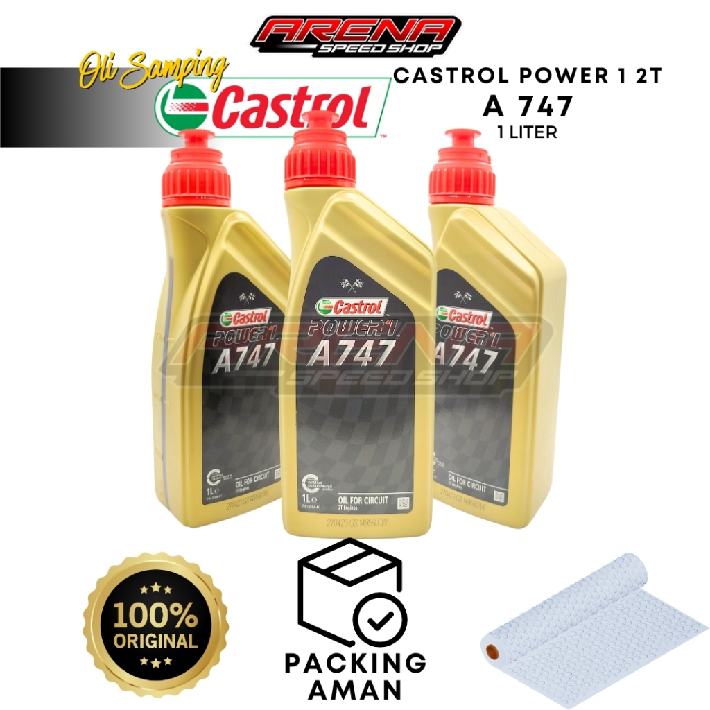 Jual CASTROL Power1 A747 1L - Oli Samping Motor 2 Tak Semi Synthetic 2T ...