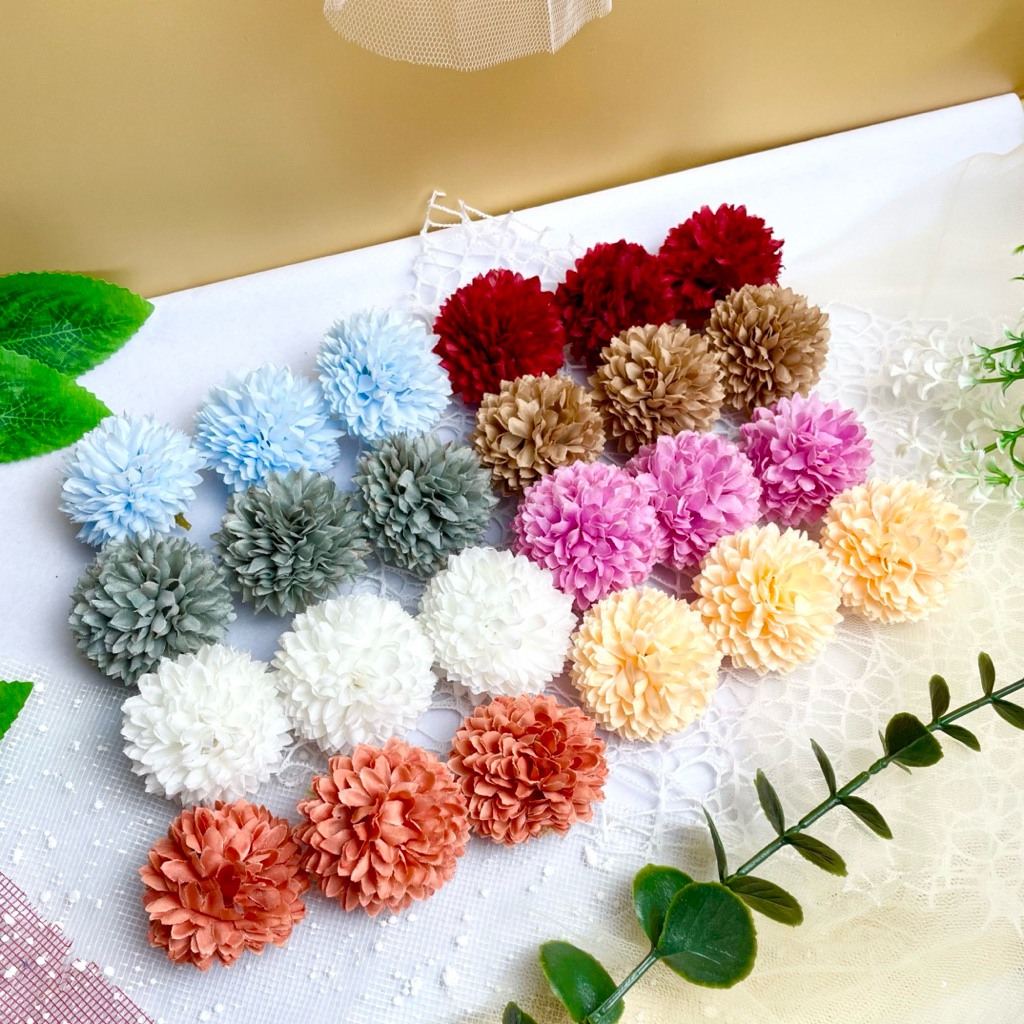 Jual CIGALLERY BUNGA MINI POM POM Premium Artificial Bahan Kerajinan ...
