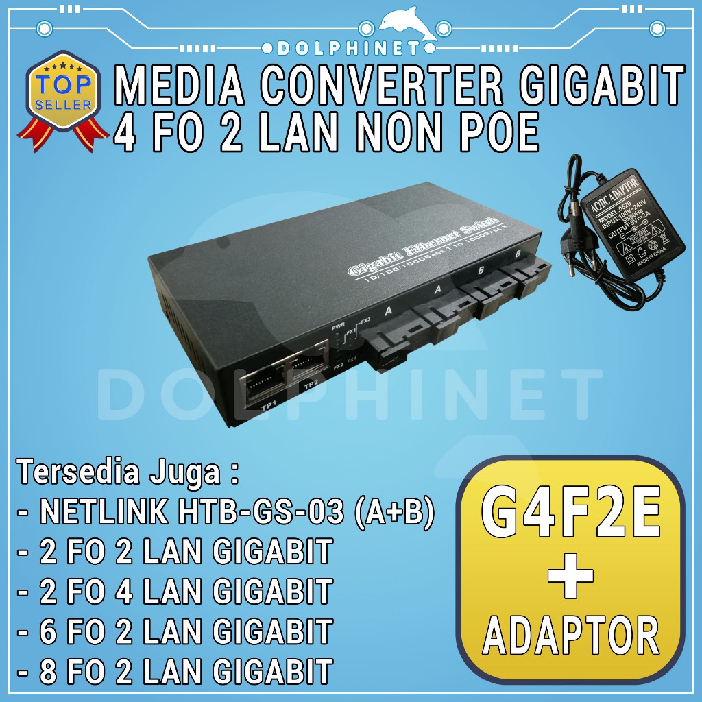 Jual Gigabit 4F2E Media Converter 4 FO 2 LAN 4 SC 2 RJ45 Gigabit 1000 Mbps Switch Fiber Optic ...
