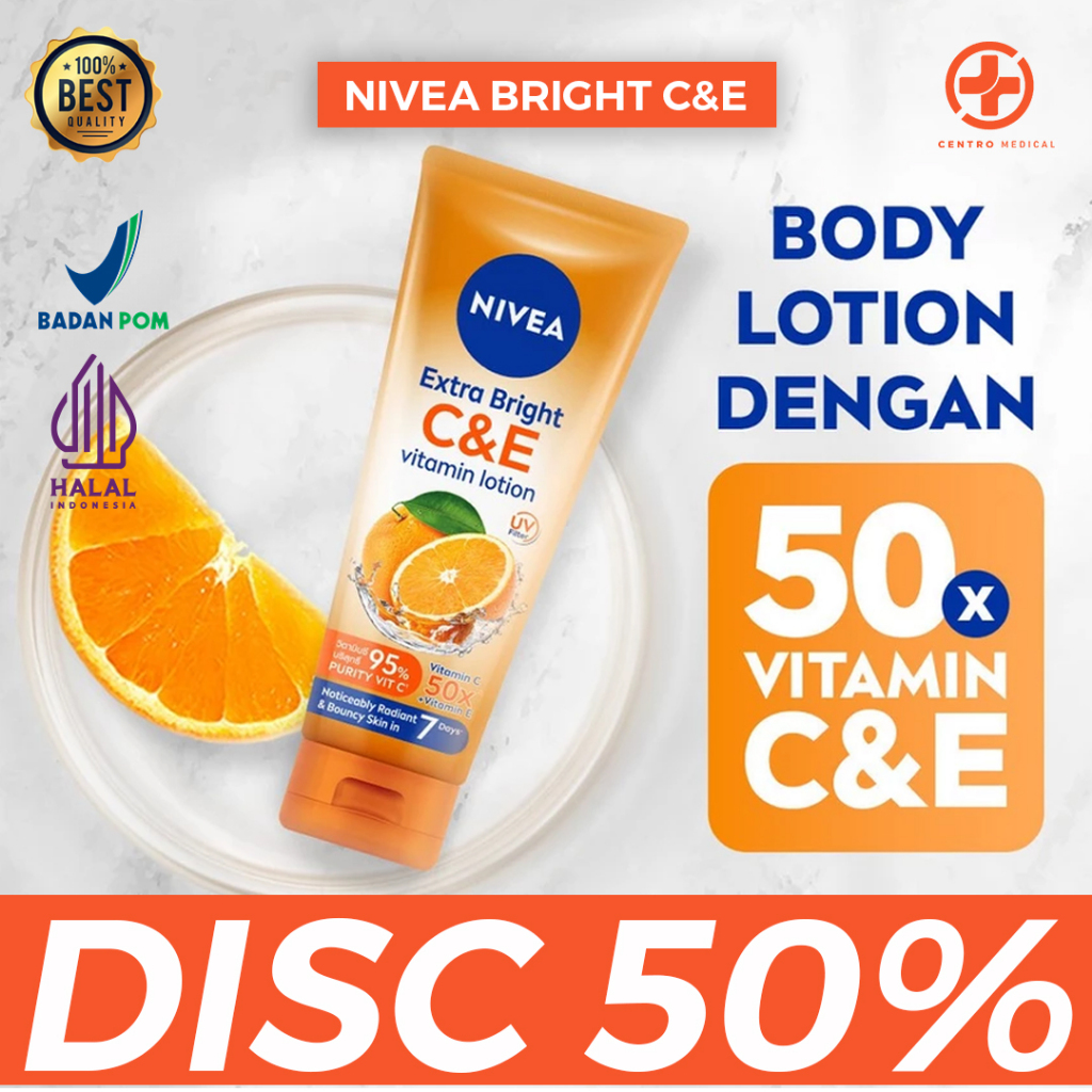 Jual Nivea Extra Bright C&E Vitamin Lotion 180ml Jeruk | Shopee Indonesia