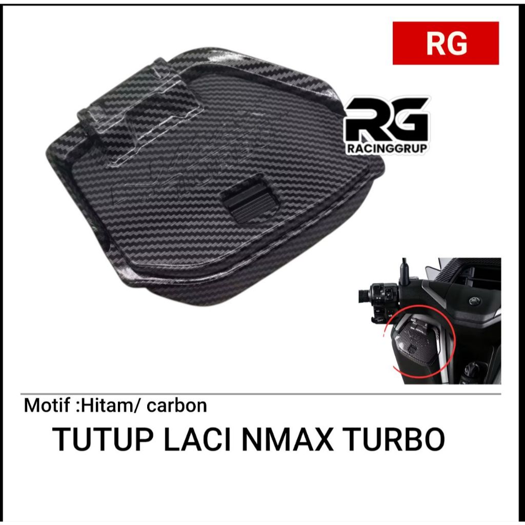Jual Tutup Laci Carbon Nmax Turbo Neo S Techmax Carbon HITAM Bahan Abs ...