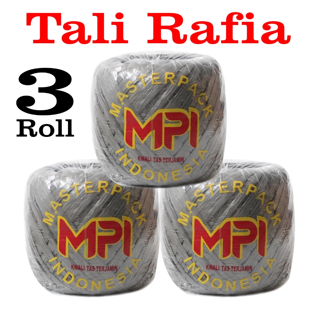 Jual 3 ROLL - Tali Rafia 1 Kg - Tali Plastik MPI - Master Pack ...
