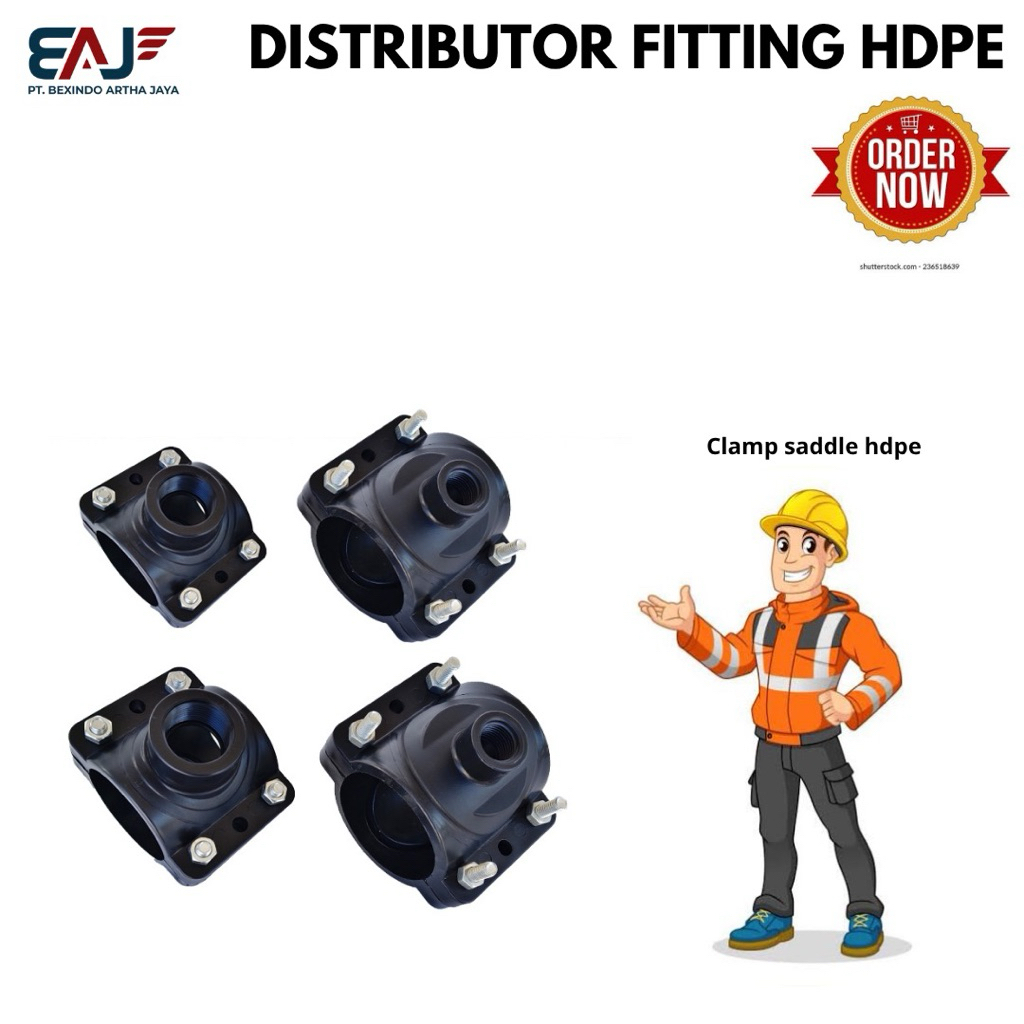 Jual Clamp Saddle Hdpe 63mm x 25mm - Clamp Saddle Hdpe 2" x 3/4" Inch ...