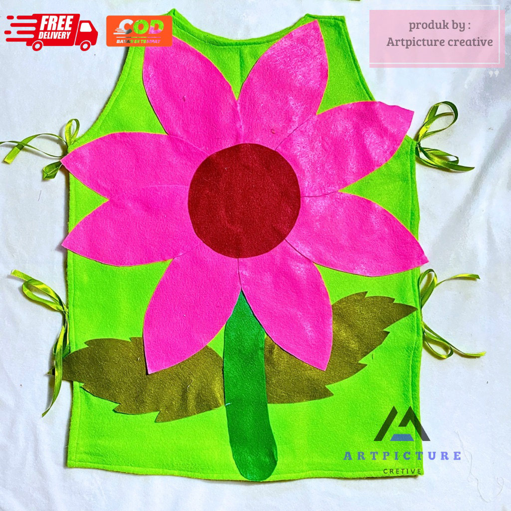 Jual Sepaket kostum tema bunga matahari/rompi bunga matahari/kostum ...