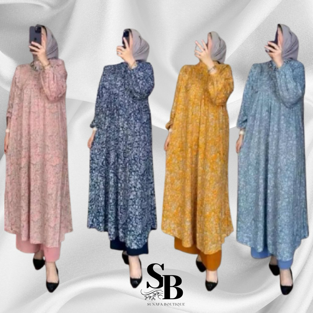 Jual SETELAN TUNIK SEMI JUMBO MODEL SERUNITERBARU VIRAL KEKINIAN/ONESET ...