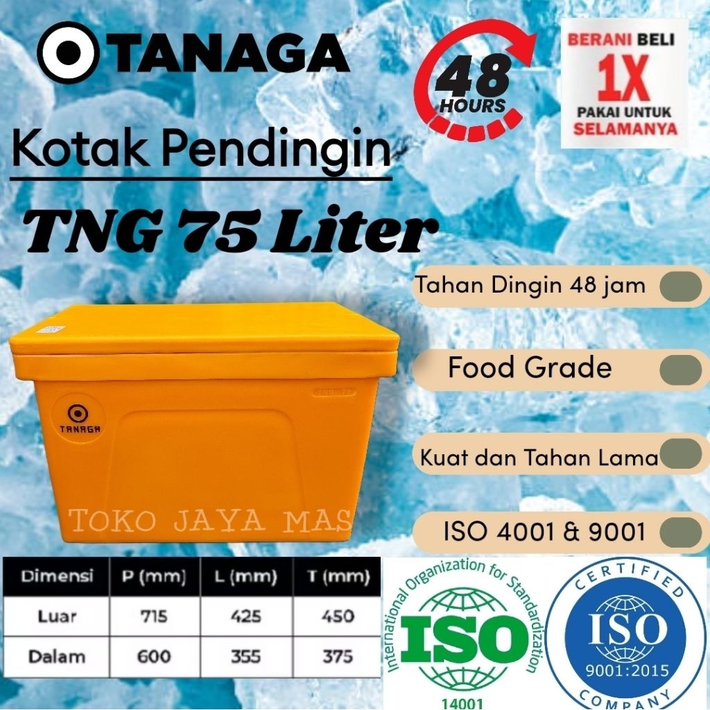 Jual Coolbox / Cooler Box Tanaga 75 Liter Termos Es kotak ikan minuman ...