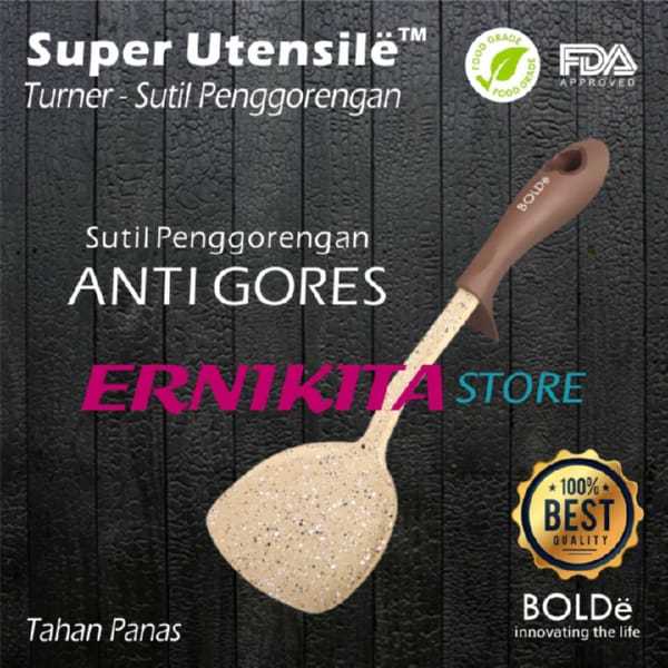 Jual BOLDe SUPER UTENSILE TURNER Spatula Datar Nylon Anti Lengket Tahan ...