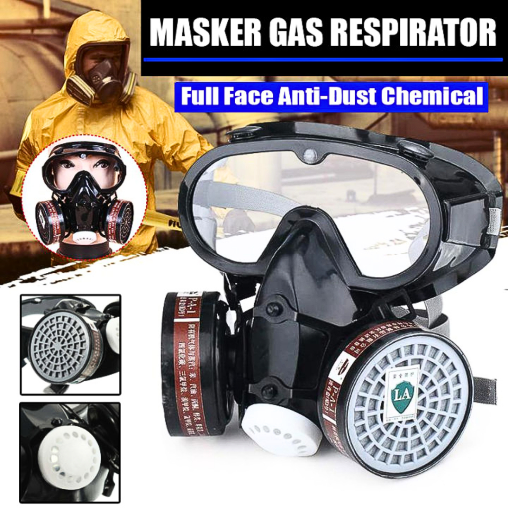 Jual TaffGUARD Masker Gas Kimia Beracun Respirator Full Face with ...