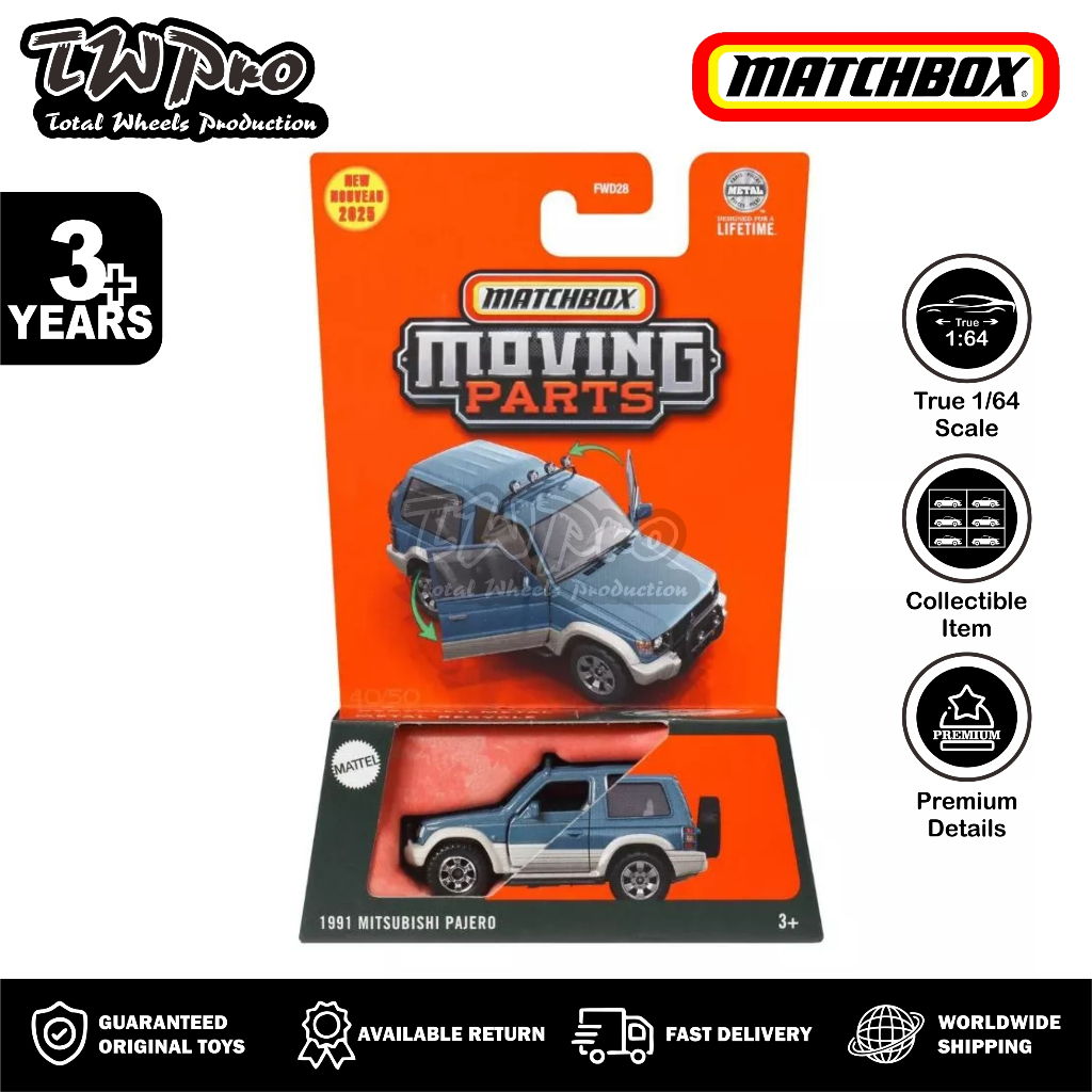 Jual Matchbox 1991 Mitsubishi Pajero Moving Parts 2025 - New - Original ...