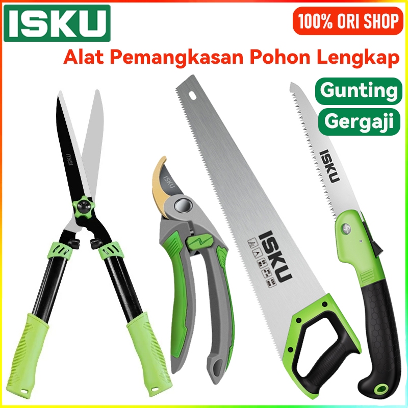 Jual ISKU Alat Pemangkasan Pohon Lengkap Gunting Gergaji/ Alat Kebun Pemotong Dahan Ranting ...