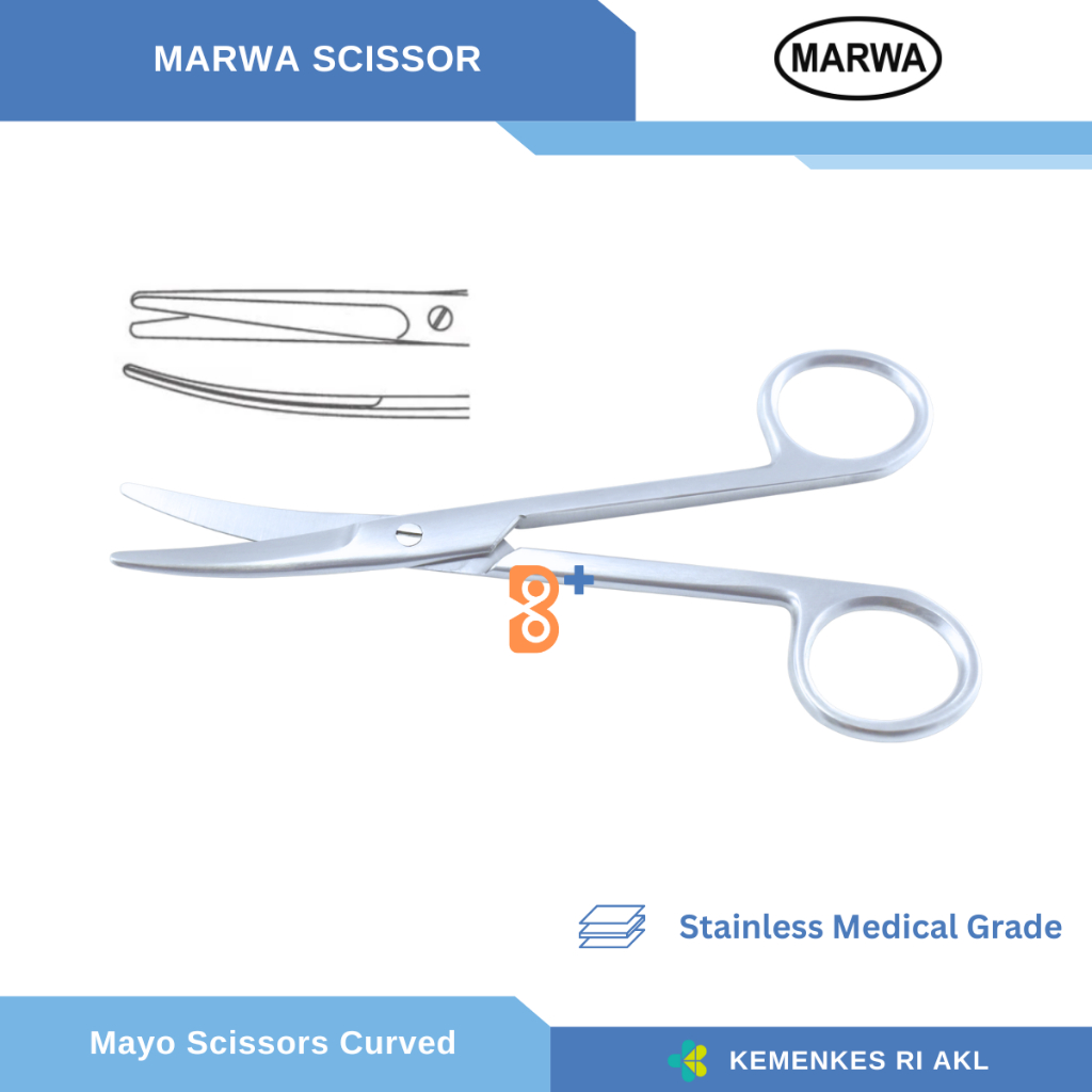 Jual Mayo Dissecting Scissor Curved - Gunting Operasi Bedah Mayo ...