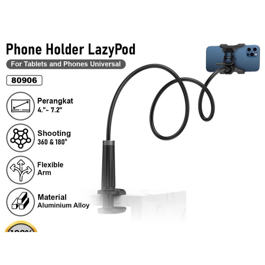 Jual Ugreen Lazy Pod 360 Desktop Phone Holder 90cm BLACK 80906 | Shopee ...