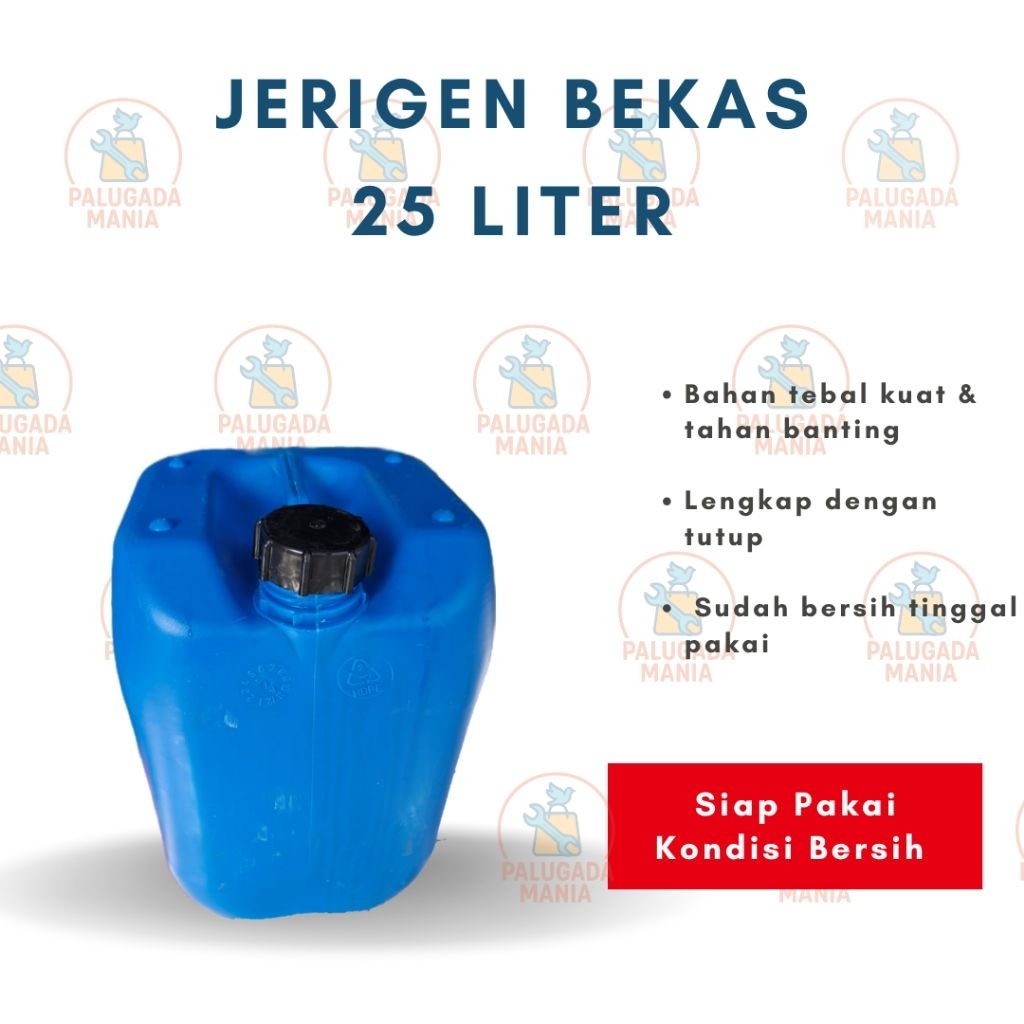 Jual JERIGEN PLASTIK BEKAS 25 LITER DERIGEN PLASTIK BEKAS 25 LITER BIRU ...
