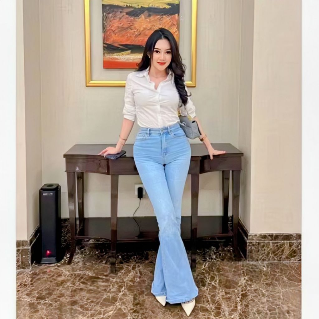 Jual CUTBRAY HIGHWAIST Celana Cutbray Jeans Wanita Korean Style Cutbray V.001 Termurah | Shopee ...