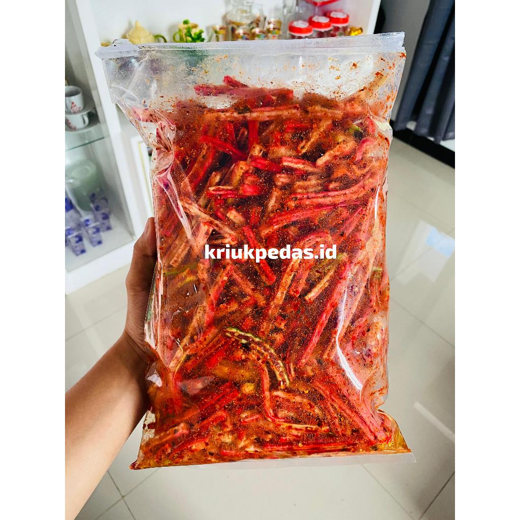Jual seblak kerupuk beton/jaat beton/kerupuk beton pedas daun jeruk 1kg ...