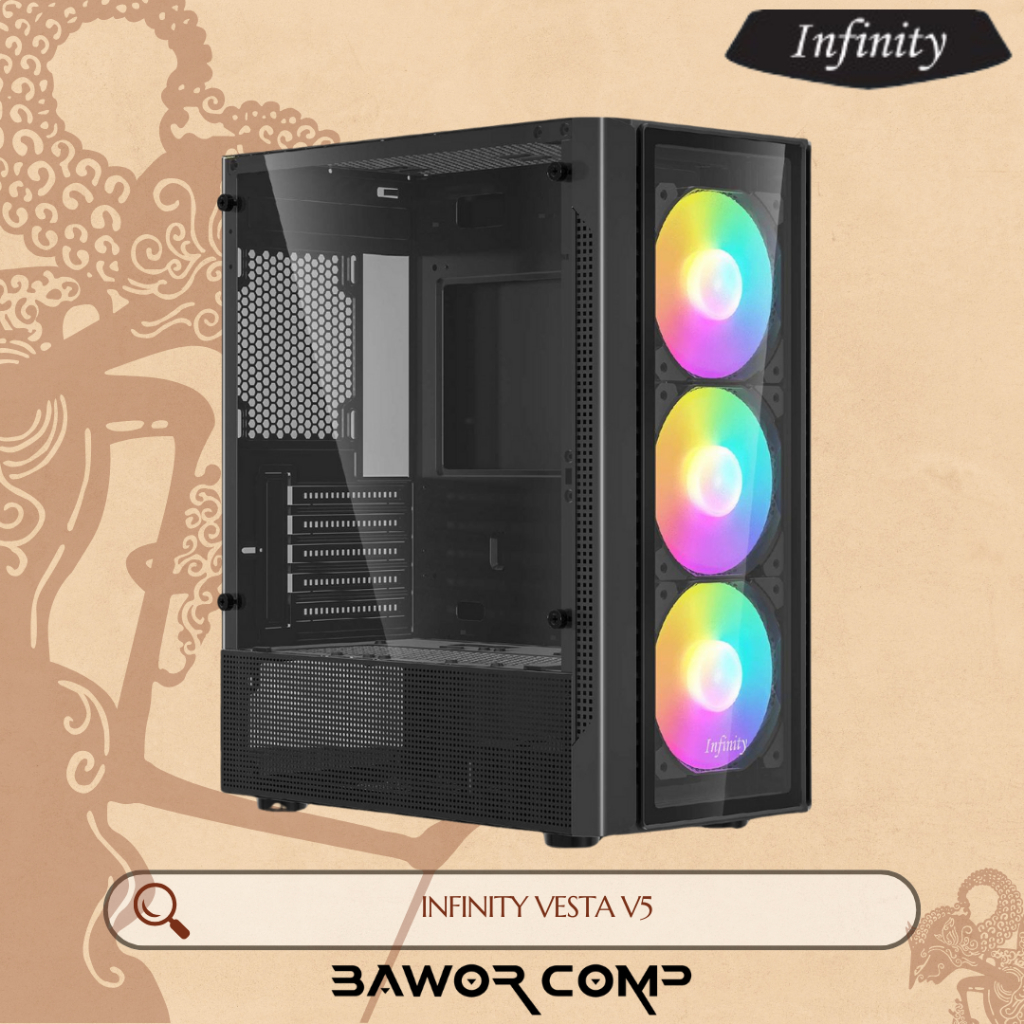 Jual Infinity Vesta V5 Tempered Glass - Include 3 Fan RGB | Casing PC ...