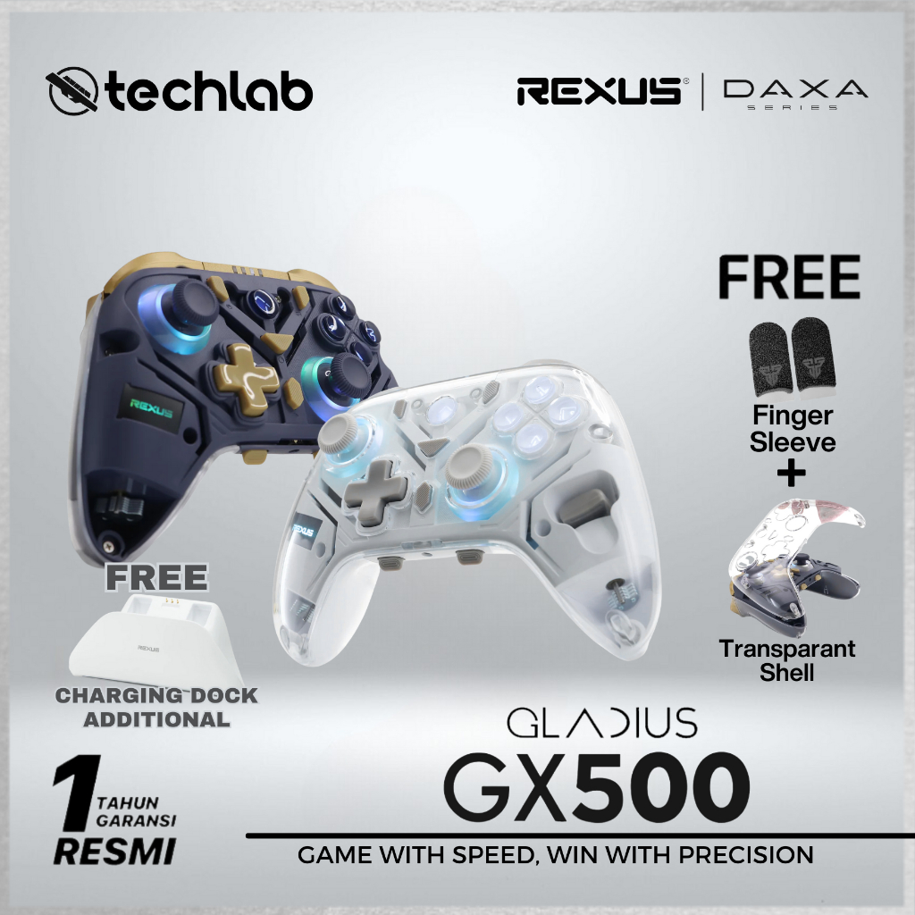 Jual Rexus GX500 / GX-500 Gamepad Multiplatform Joystick Removable Case ...