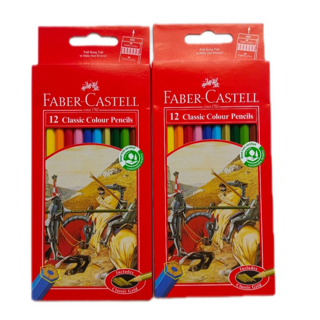 Jual Faber Castell 12 Colours / Pensil Kayu Panjang 12 Warna / Classic ...