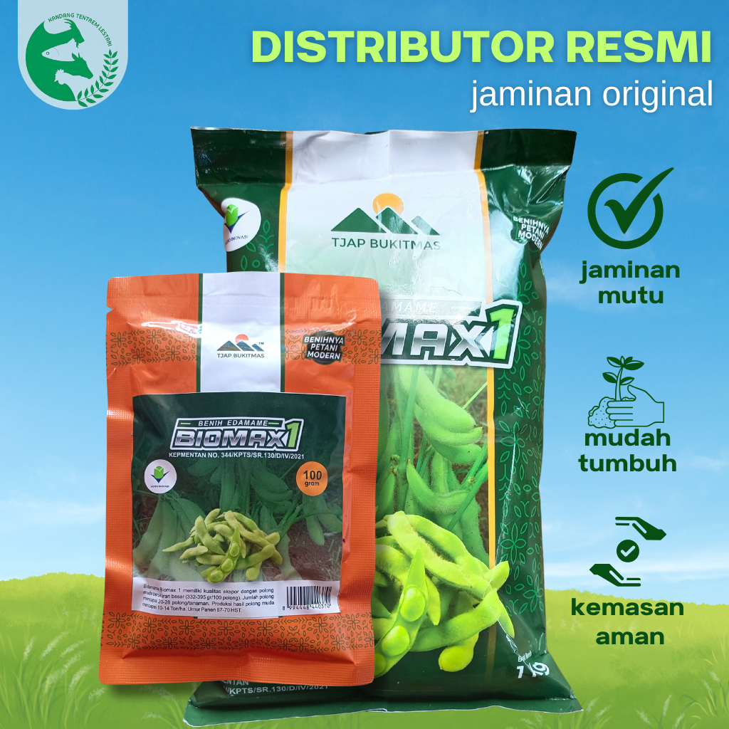 Jual Benih Edamame 1 Kg Biomax 1 Asli Cap Bukitmas Unggul Produksi ...