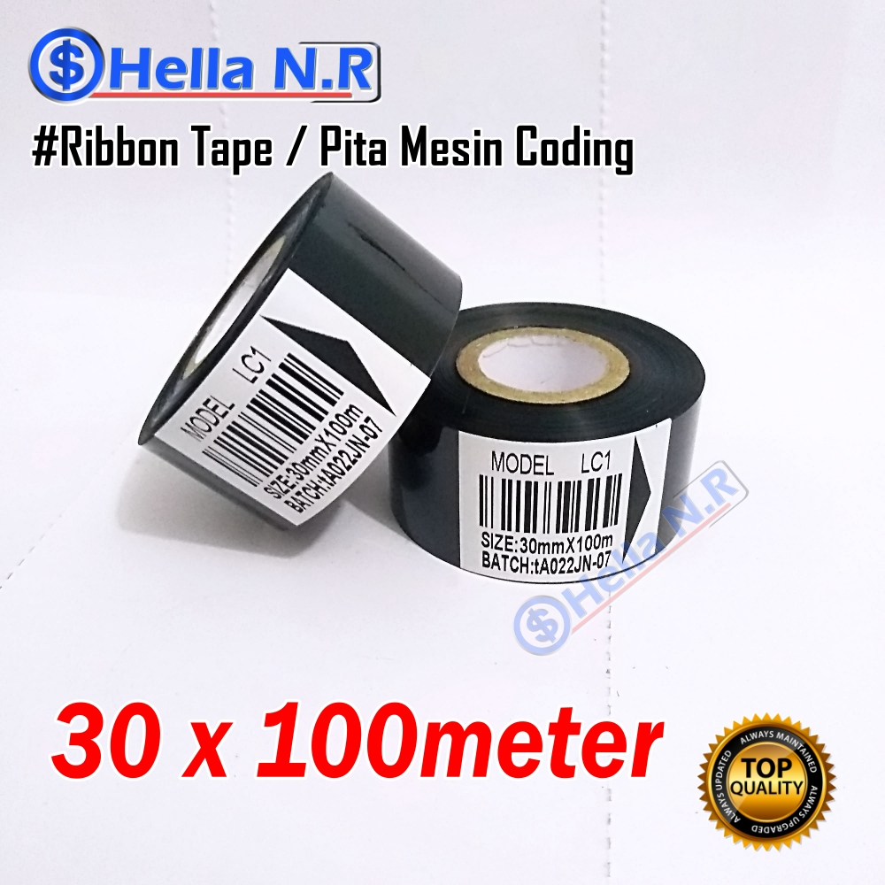 Jual LC1 30x100 Hot Stamping Foil Ribbon Tape 30mm x 100m Pita coding ...