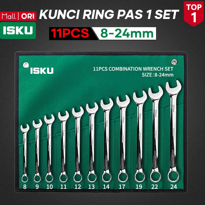 Jual Isku kunci ring pas set Pas 8-24mm Set 11 pcs Kunci ring pas Set ...