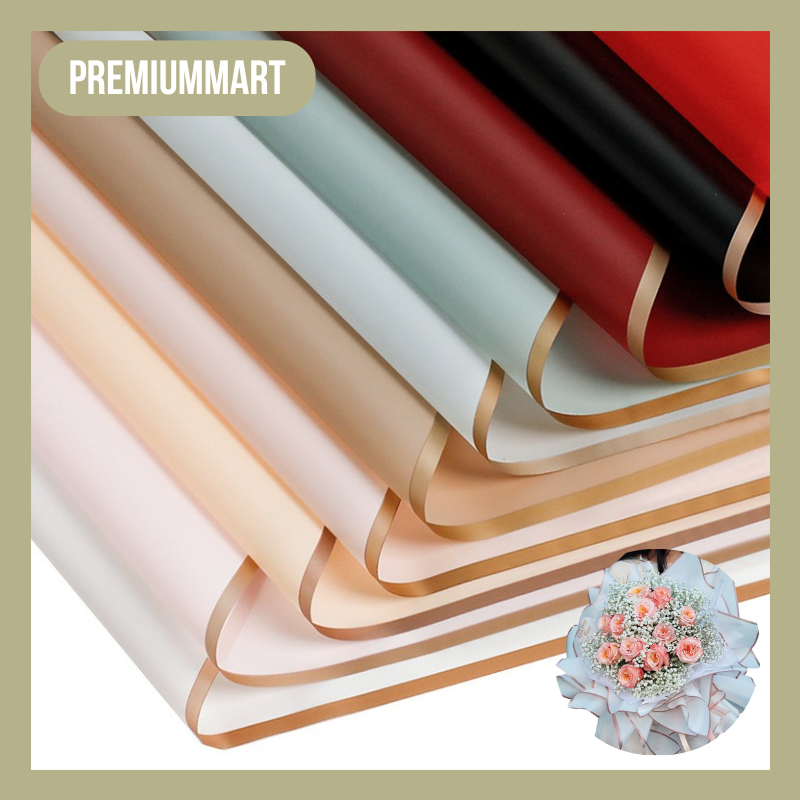 Jual Kertas Buket Bunga LIST GOLD LINE EMAS Flower Wrapping Paper ...